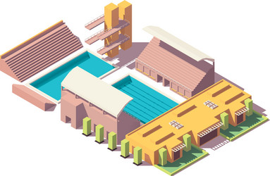 Isometric diving platform Royalty Free Vector Image