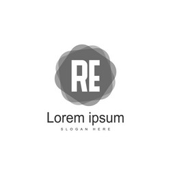Re logo template design initial letter logo design