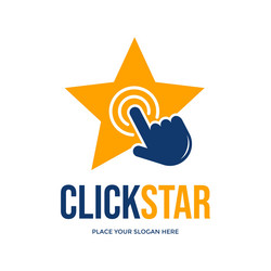 Click online logo template this design use mouse Vector Image