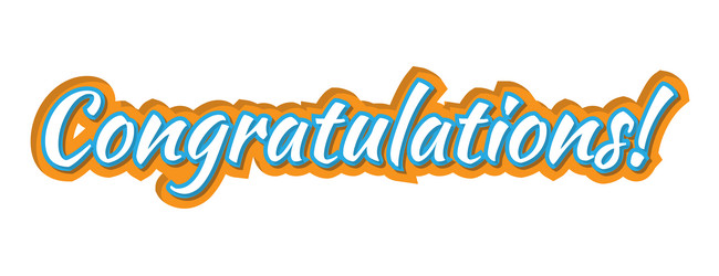 Purple congratulations sign on white background Vector Image