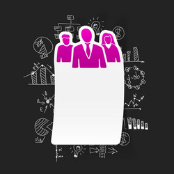 Drawing business formulas people Royalty Free Vector Image