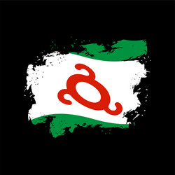 Ingushetia flag isolated ingush ribbon banner Vector Image
