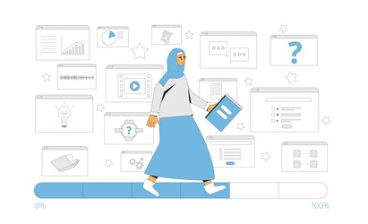 Gamification in adult learning Royalty Free Vector Image