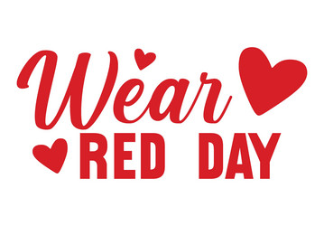 National wear red day Royalty Free Vector Image
