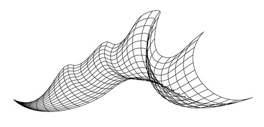 Net flying waving texture wave textile fabric Vector Image