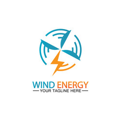 Wind energy logo renewable energy icon with Vector Image