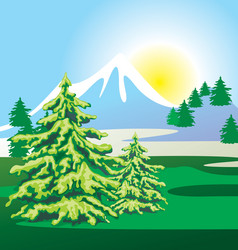 A simple nature landscape Royalty Free Vector Image