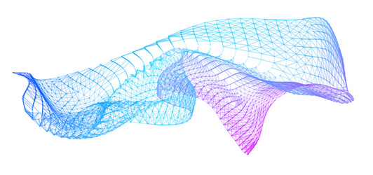 Network lines net wave information flow Royalty Free Vector