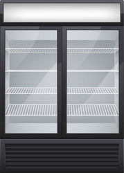 Fridge drink glass door Royalty Free Vector Image