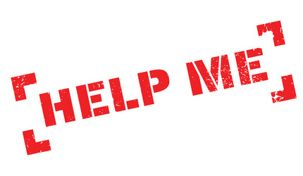 Help me rubber stamp Royalty Free Vector Image