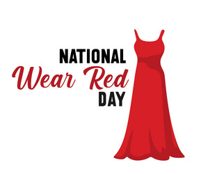 National wear red day Royalty Free Vector Image