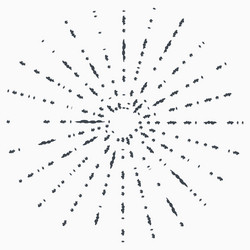 Abstract sun rays with dotwork retro or tattoo Vector Image