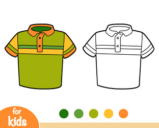 Coloring book polo t-shirt Royalty Free Vector Image