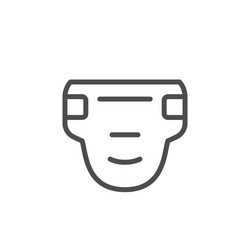 Diaper outline icon disposable baby nappy line Vector Image