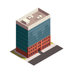 Isometric building construction Royalty Free Vector Image