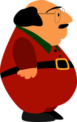 Fat Man Black and White Vector Images (over 4,400)