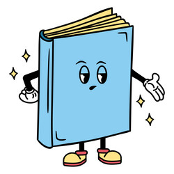 Cute textbook cartoon Royalty Free Vector Image