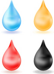 Colorful drops set Royalty Free Vector Image - VectorStock