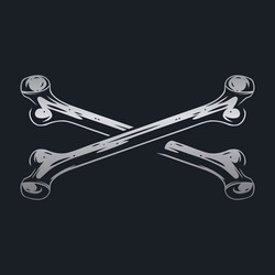 Skull and bones design Royalty Free Vector Image