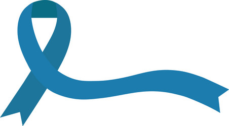 Blue ribbon campaign symbol isolated icon Vector Image