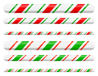 Candy cane line border divider for christmas Vector Image