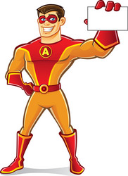 Superhero kid cartoon Royalty Free Vector Image