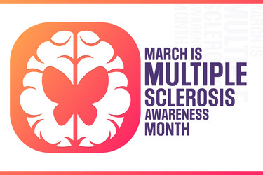 March is multiple sclerosis awareness month Vector Image