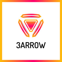 Trinity arrow reactor logo Royalty Free Vector Image