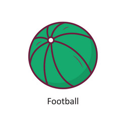 Football fill outline icon design Royalty Free Vector Image