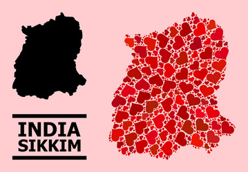Mosaic Map Sikkim Vector Images (over 150)