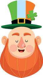 Saint patrick elf face Royalty Free Vector Image