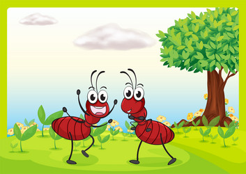 Smiling ants Royalty Free Vector Image - VectorStock