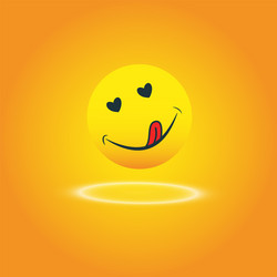 Yummy icon hungry smiling face with mouth Vector Image