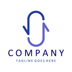 Arrow logo abstract shape for company name Vector Image