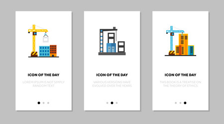 Construction site icon set Royalty Free Vector Image