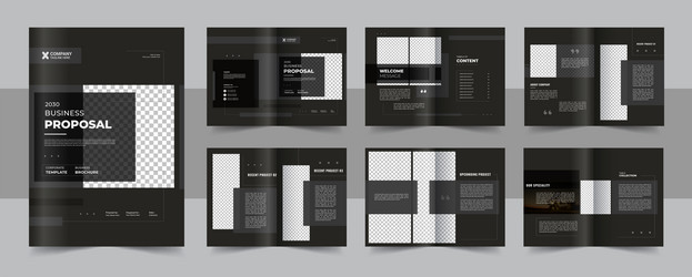 Corporate business brochure or booklet template Vector Image