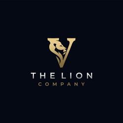 Letter i lion head elegant luxury logo design Vector Image