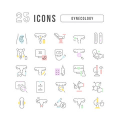 Flat icons for obstetrics and gynecology Vector Image