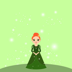 Confident princess looking in the mirror Vector Image