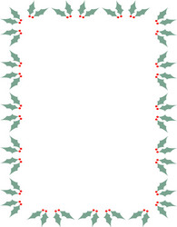 Collection of divider graphics including holly Vector Image