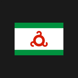 Ingushetia flag isolated ingush ribbon banner Vector Image