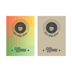 Menu cover page Royalty Free Vector Image - VectorStock