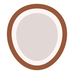 A half shell of coconut Royalty Free Vector Image