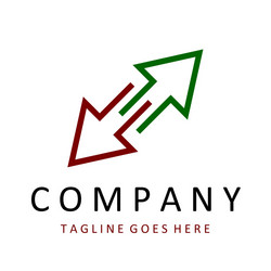 Arrow logo abstract shape for company name Vector Image