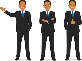 Businessman set Royalty Free Vector Image - VectorStock