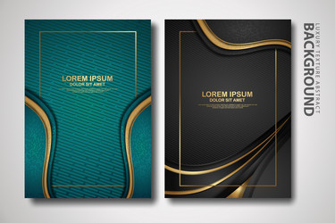 Two set cover design template with luxury Vector Image