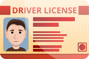 Id card identification icon cartoon style Vector Image