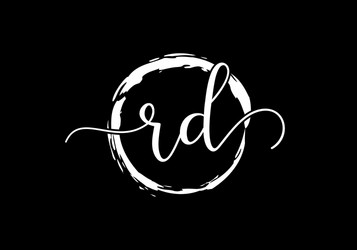 Initial monogram letter r d logo design template Vector Image