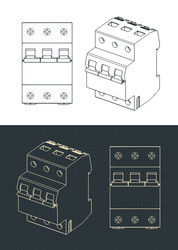 Circuit breaker drawing Royalty Free Vector Image