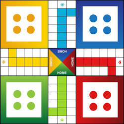 Ludo board art design Royalty Free Vector Image